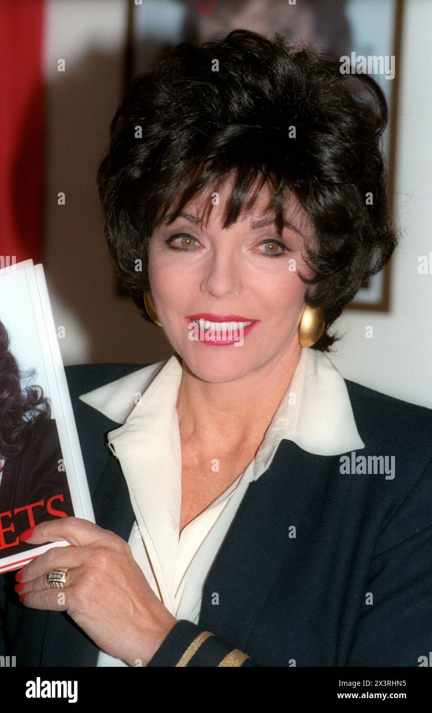 Actress Author And Columnist Joan Collins Aged 60 Pictured At Her