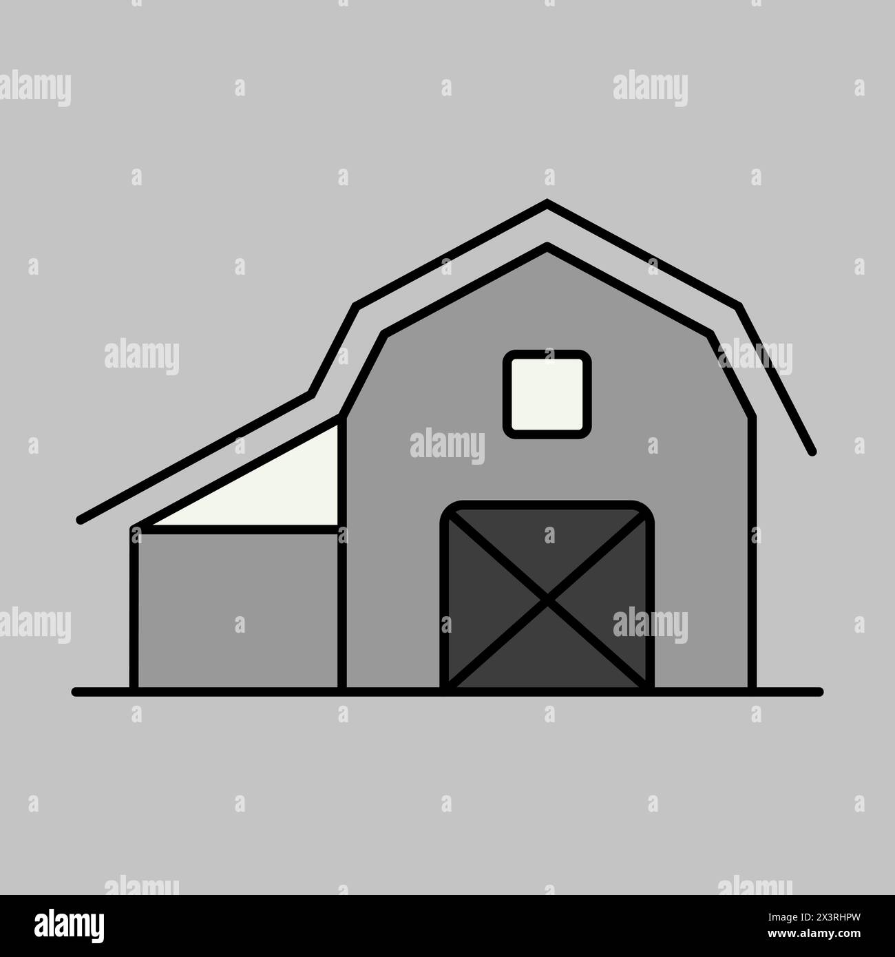 Barn isolated icon. Farm animal sign. Graph symbol for your web site ...