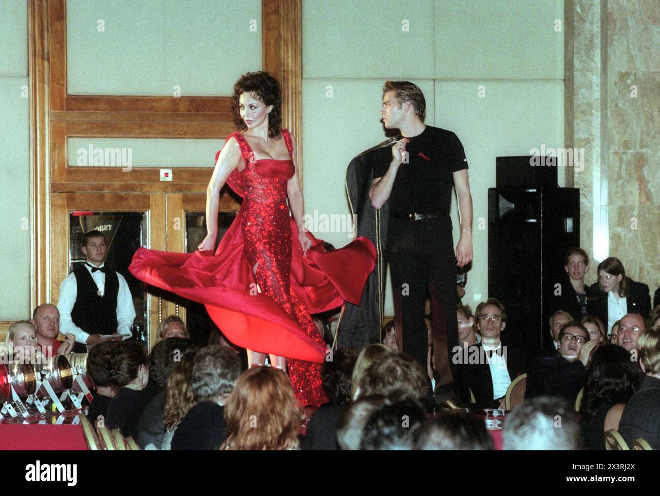 Marie Helvin modelling on catwalk at Canon Designs for Life Fashion ...