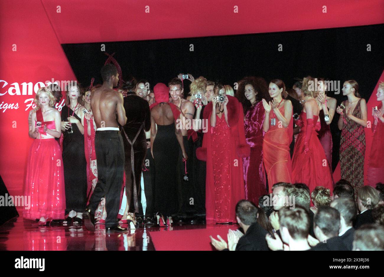 Catwalk models gather at the finale to the Canon Designs for Life ...