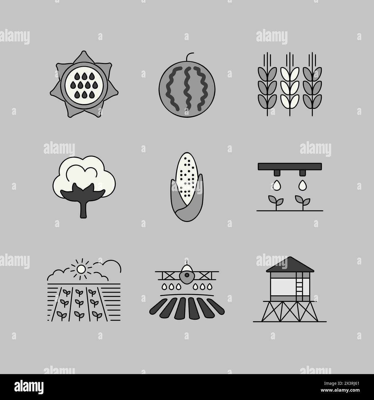 Farm Field icon. Agriculture sign. Graph symbol for your web site ...