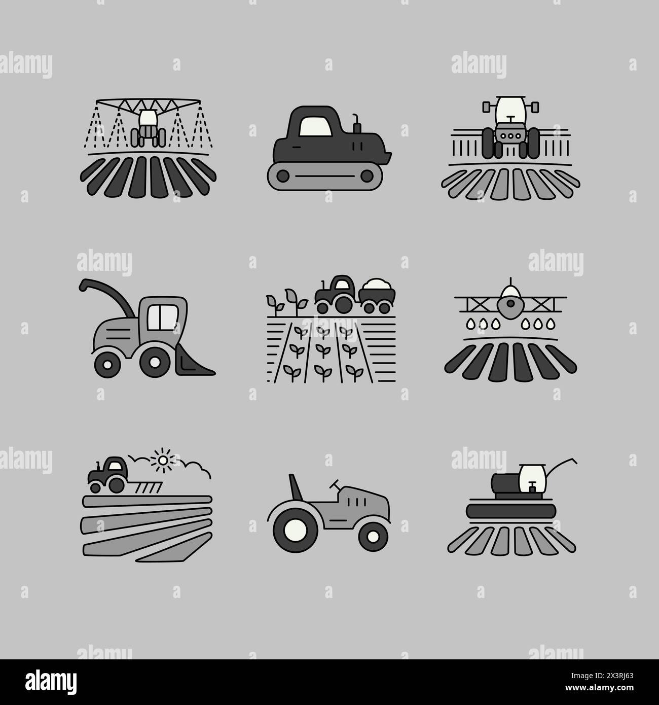 Farm Field isolated icon. Agriculture transport sign. Graph symbol for ...