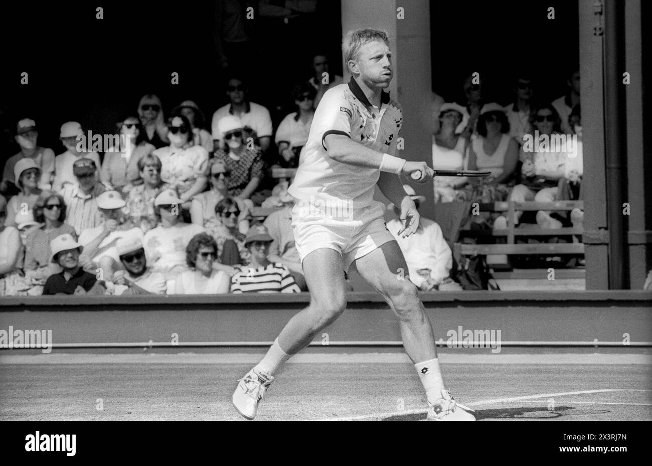 Boris Becker playing at Wimbledon Grand Slam tournament in 1993 Stock ...