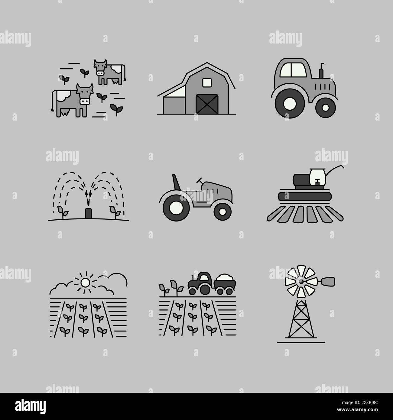 Farm Field isolated icon. Agriculture sign. Graph symbol for your web ...