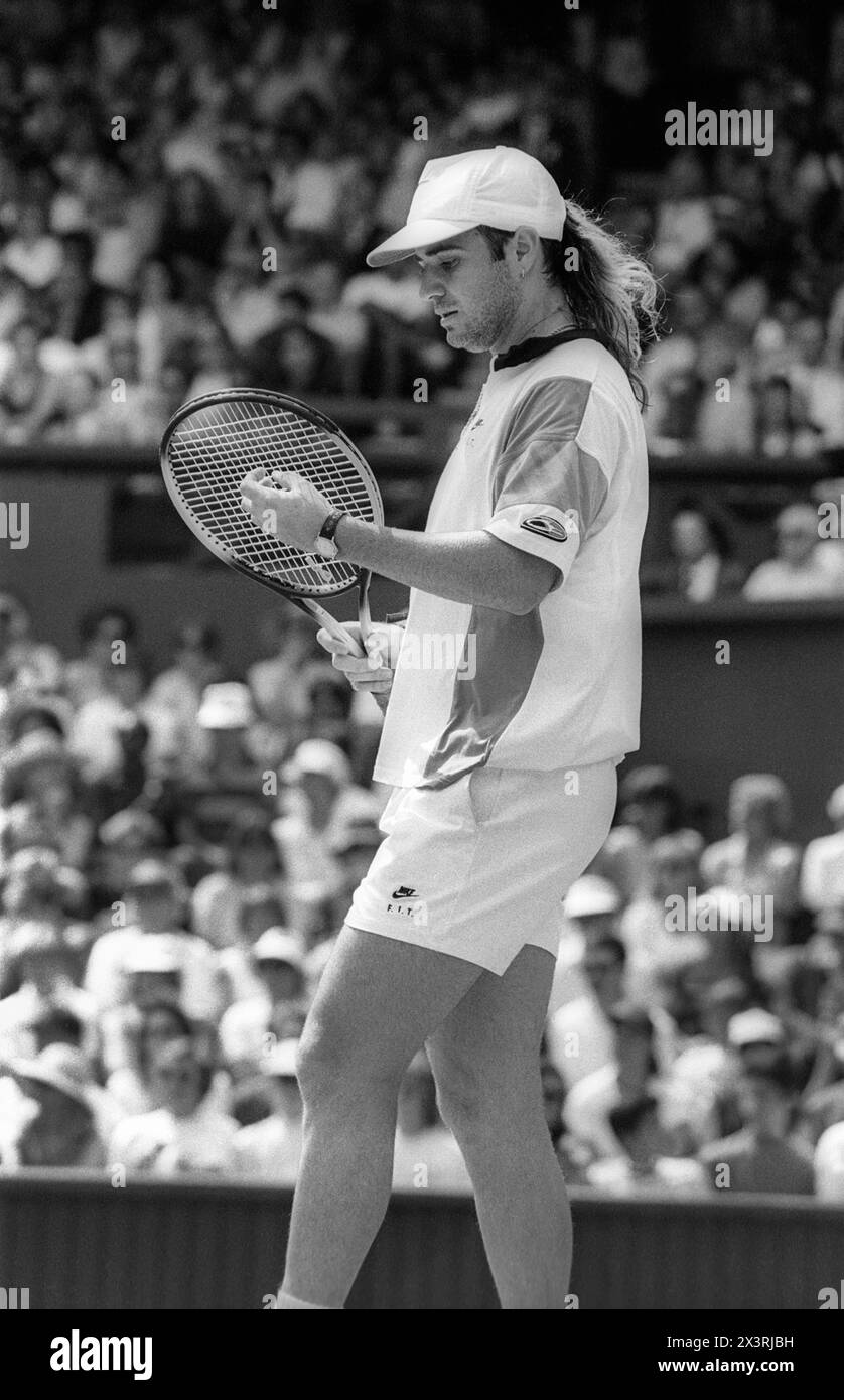 Tennis player andre agassi Black and White Stock Photos & Images - Alamy
