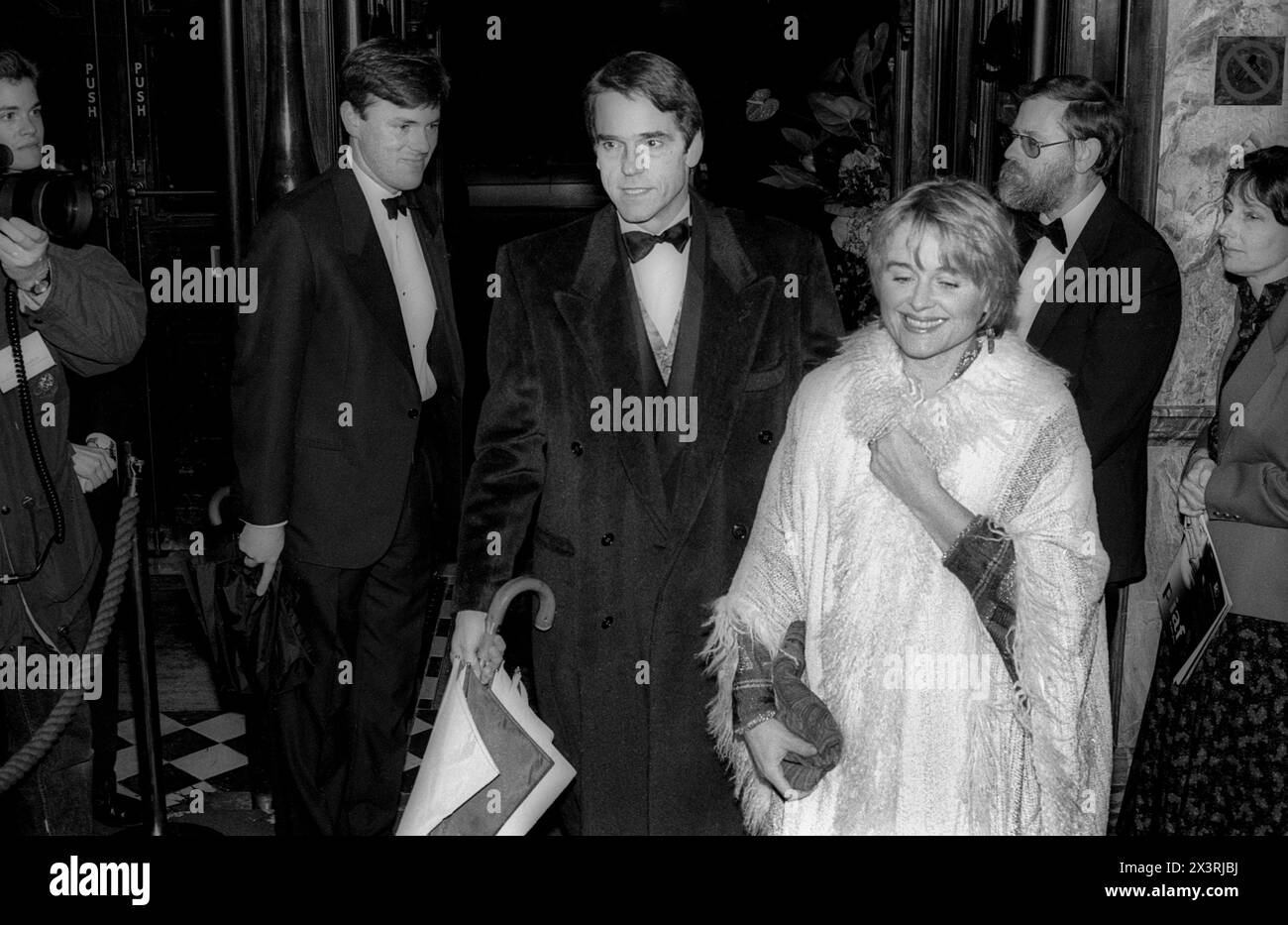 Jeremy Irons and his wife actress Sinead Cusack arriving at a premiere ...