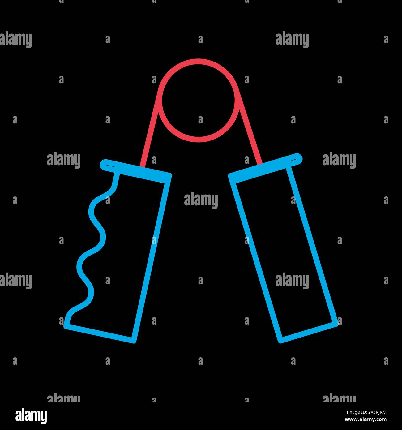 Hand grip vector on black background icon. Graph symbol for fitness and ...