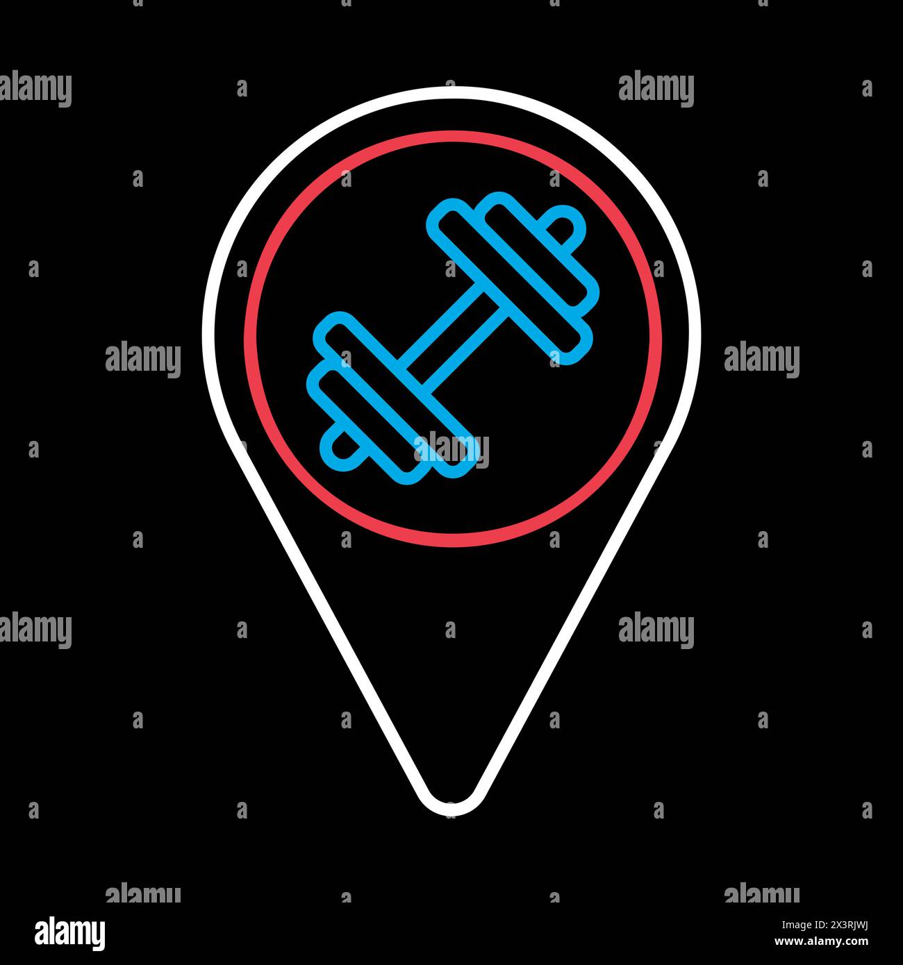 Fitness gps navigation pin Stock Vector Images - Alamy