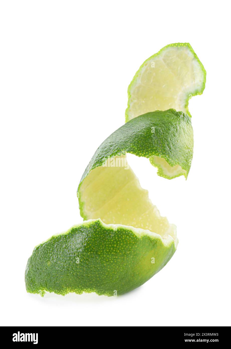 Spiral lime peel Cut Out Stock Images & Pictures - Alamy