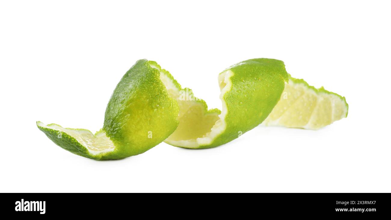 Spiral lime peel Cut Out Stock Images & Pictures - Alamy