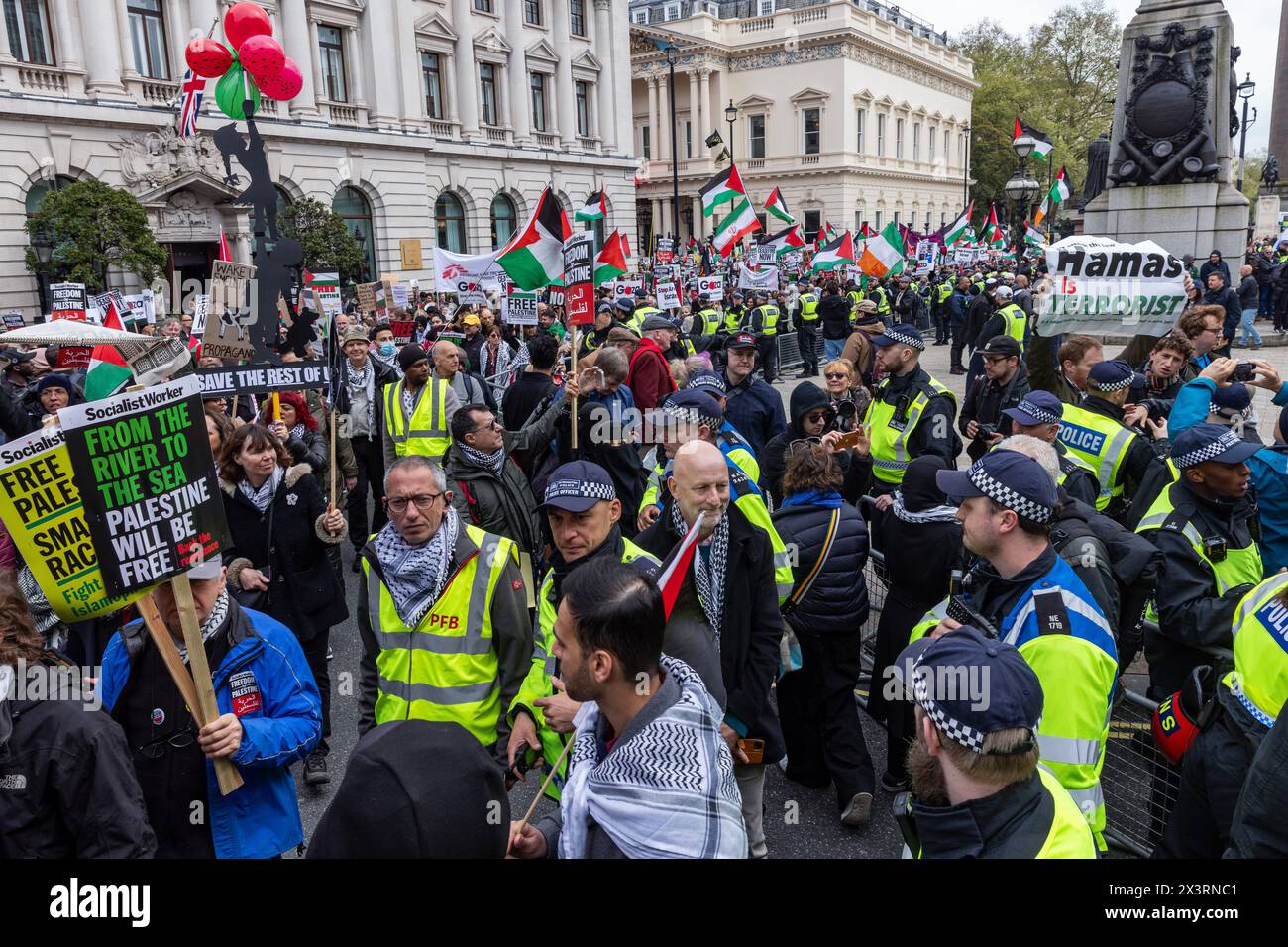 London, UK. 27th April, 2024. Hundreds of thousands of pro-Palestinian ...