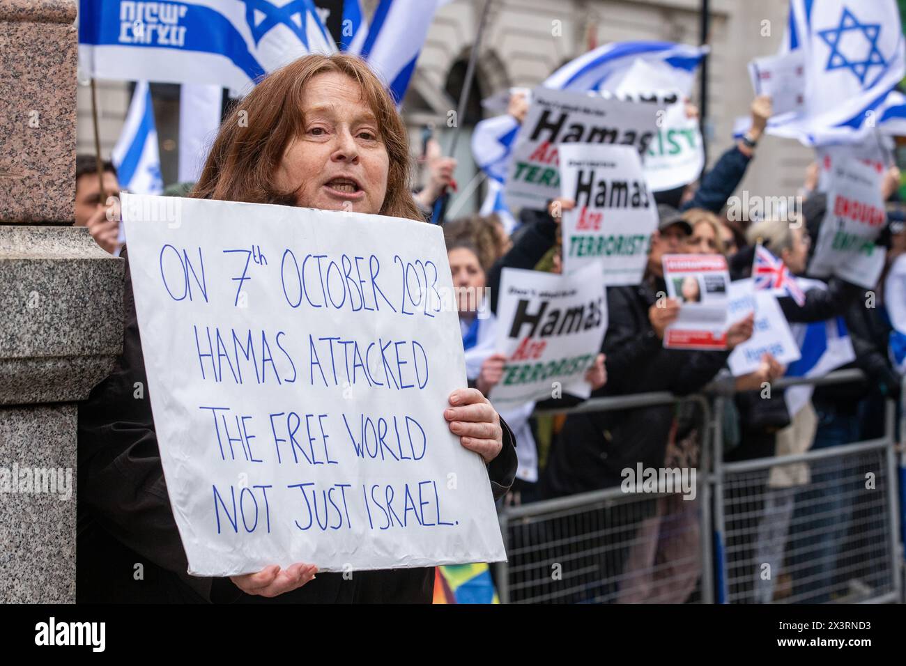 London, UK. 27th April, 2024. Members of the Jewish community and ...
