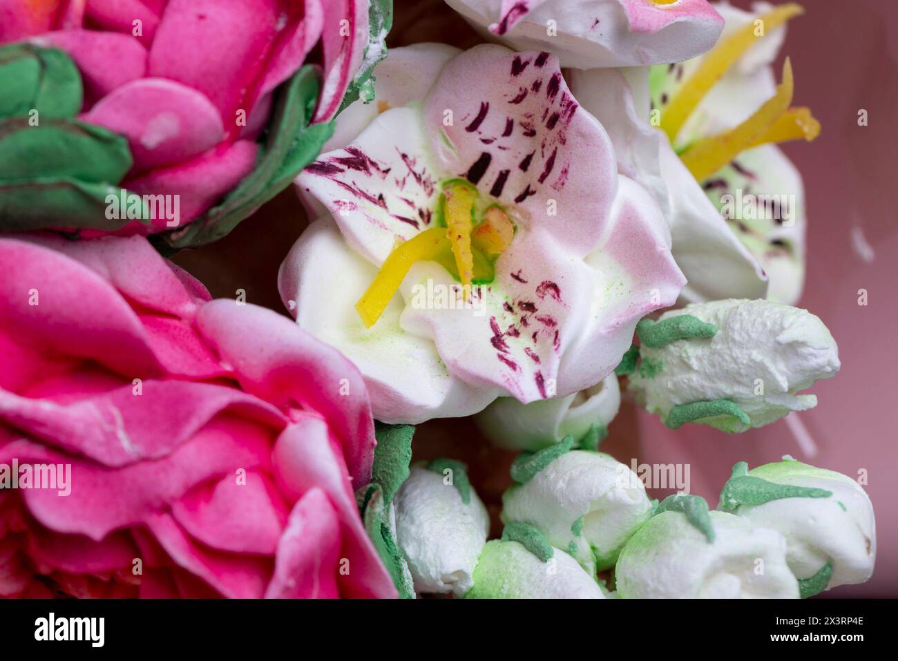 marshmallow shaped flower close-up, edible flowers from sweet ...