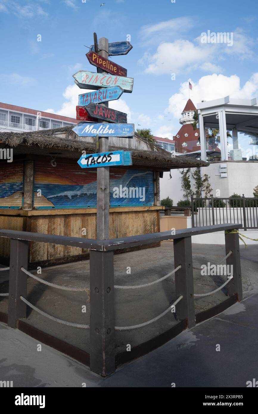 San Diego, CA. April 5, 2024. Coronado beach with multiple signs to ... San Diego, CA. April 5, 2024. Coronado beach with multiple signs to ...