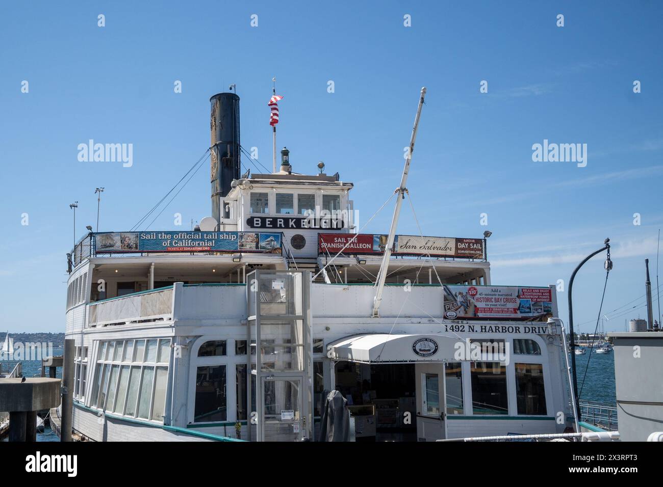 San Diego, CA. April 7, 2024. The Berkeley is an 1898 steam ferry boat ...