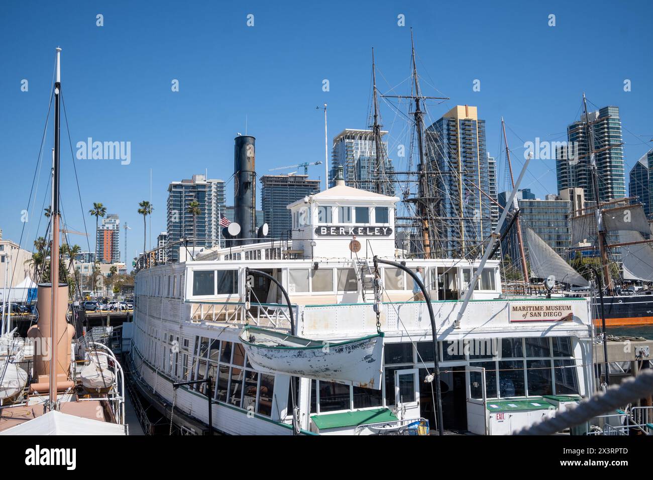 San Diego, CA. April 7, 2024. The Berkeley is an 1898 steam ferry boat ...