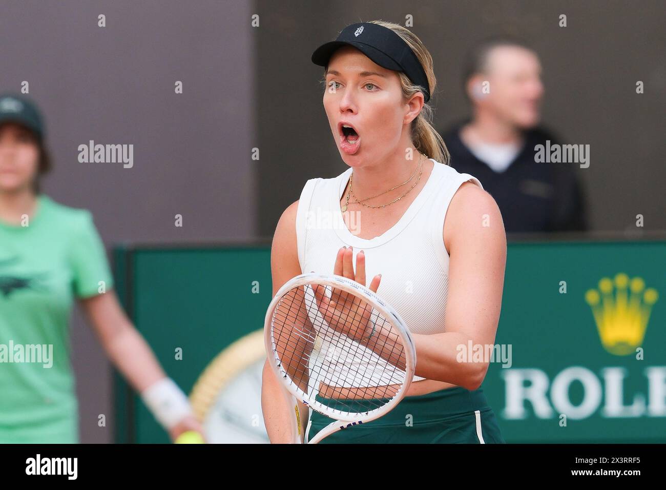 US Danielle Collins during the third round of the 2024 WTA Tour Madrid ...
