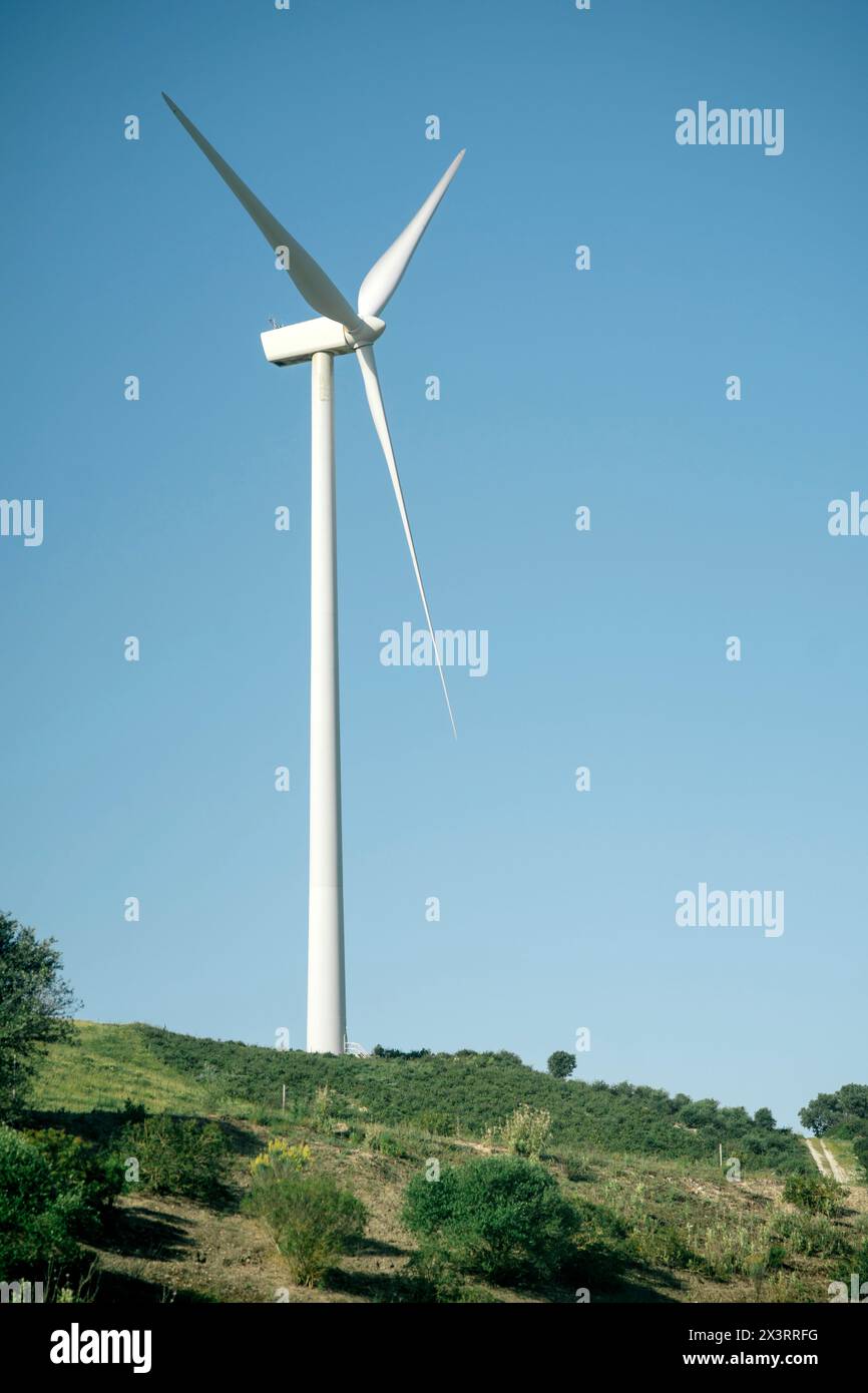 Wind-power generator. Windmill to create electricity Stock Photo - Alamy