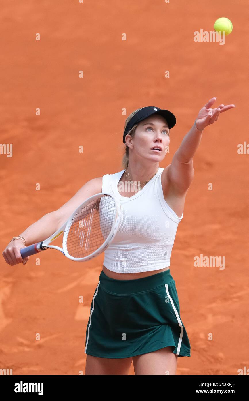 US Danielle Collins during the third round of the 2024 WTA Tour Madrid ...
