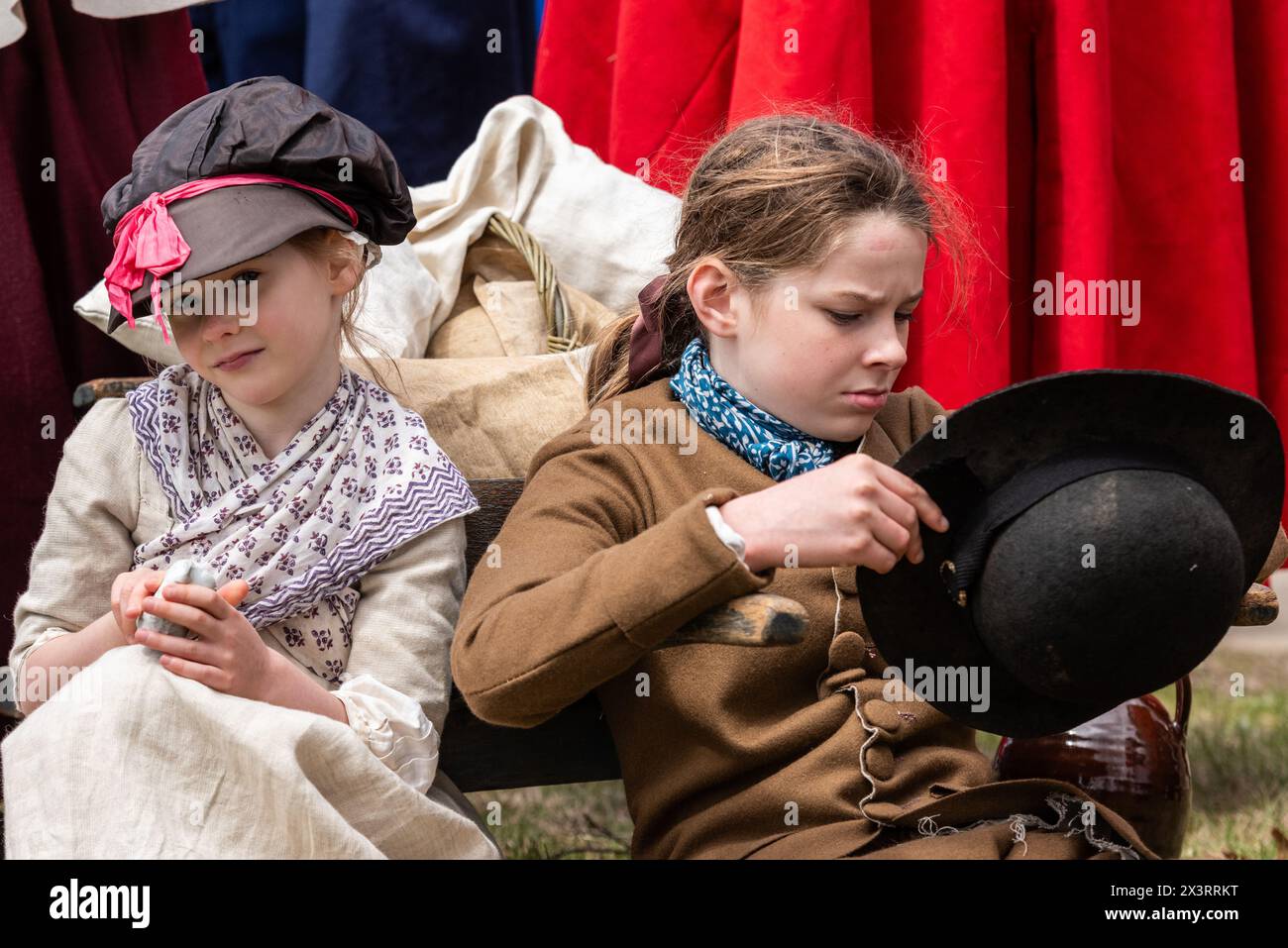 Reenactment of April 19, 1775 battle between British soldiers and ...