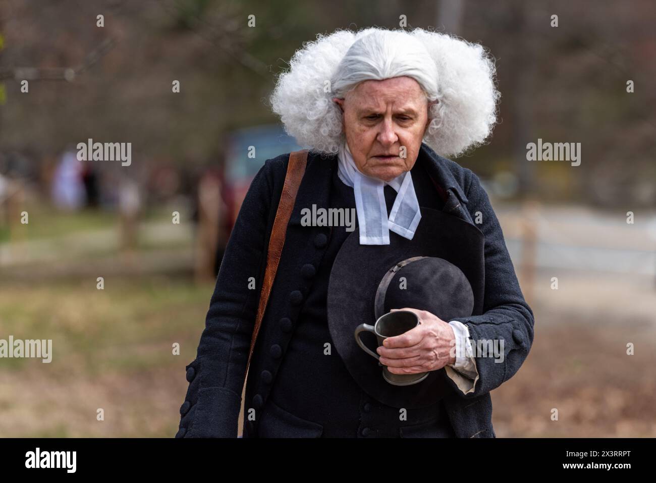 Reenactment of April 19, 1775 battle between British soldiers and ...