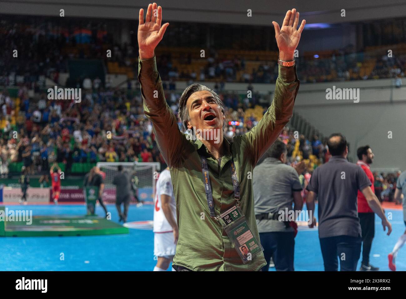 Bangkok, Thailand. 28th Apr, 2024. Vahid Shamsaee, head coach of IR ...