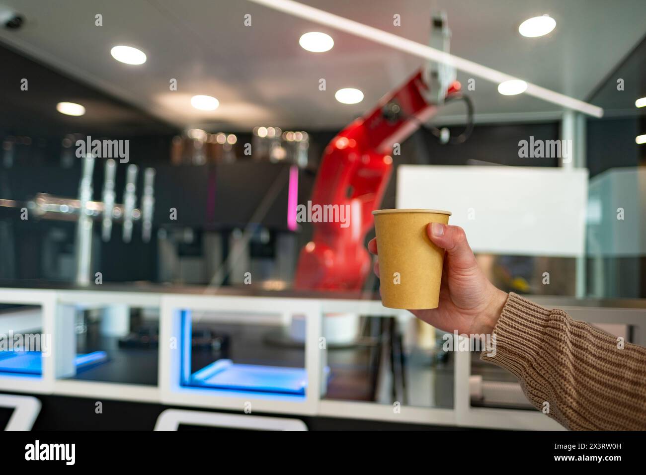 Barista skillfully prepares hot coffee hi-res stock photography and ...