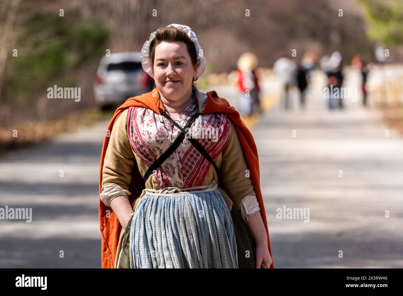 Reenactment of April 19, 1775 battle between British soldiers and ...