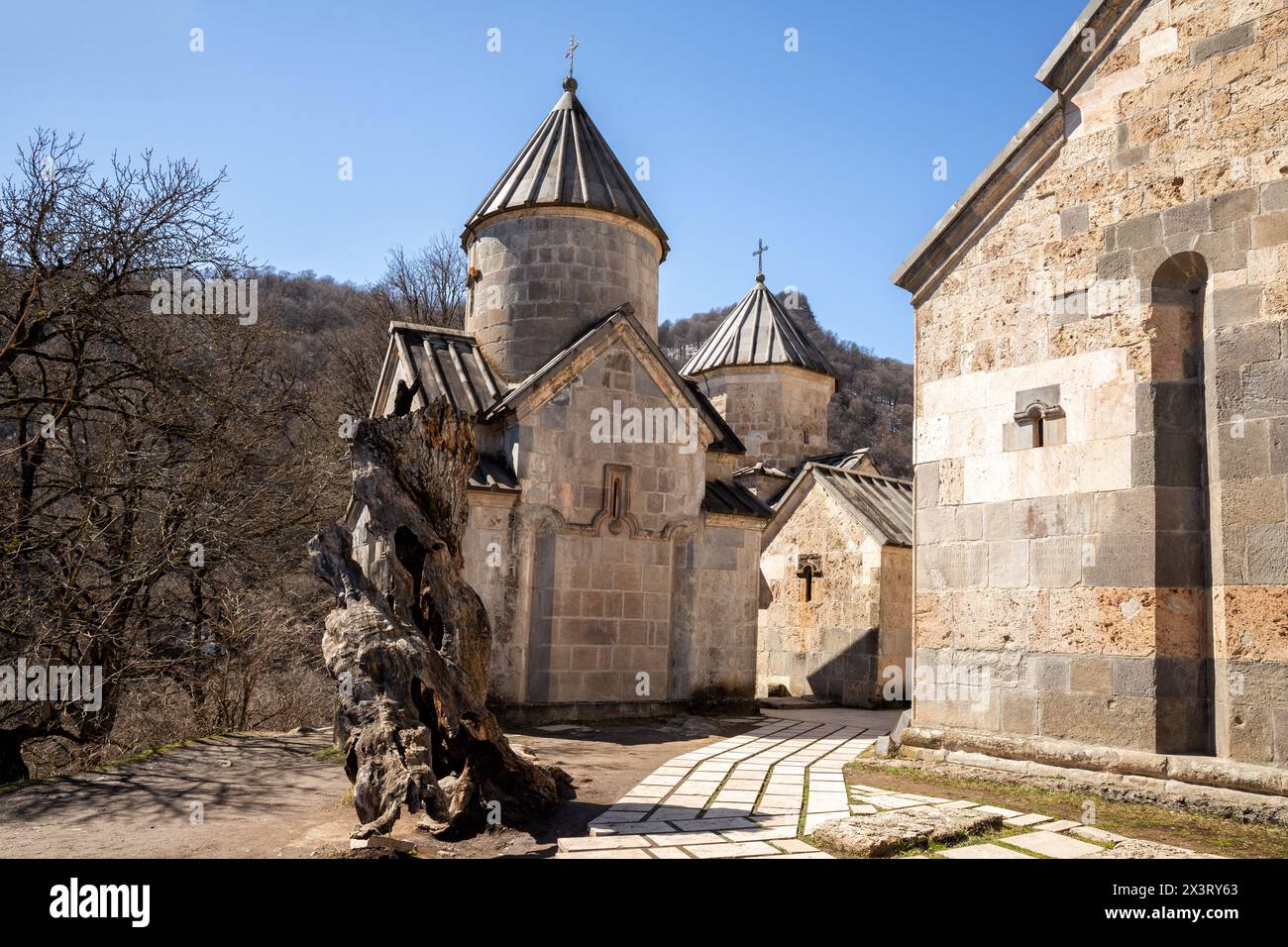 Ancient churches of the Haghartsin monastery and the remains of an old ...