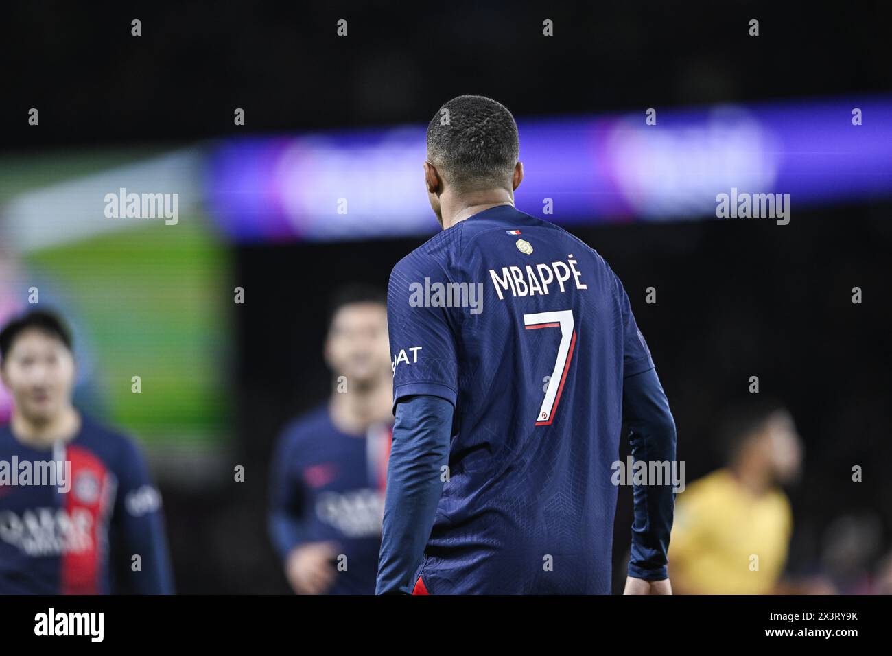 Kylian Mbappe from back during the French championship Ligue 1 football ...