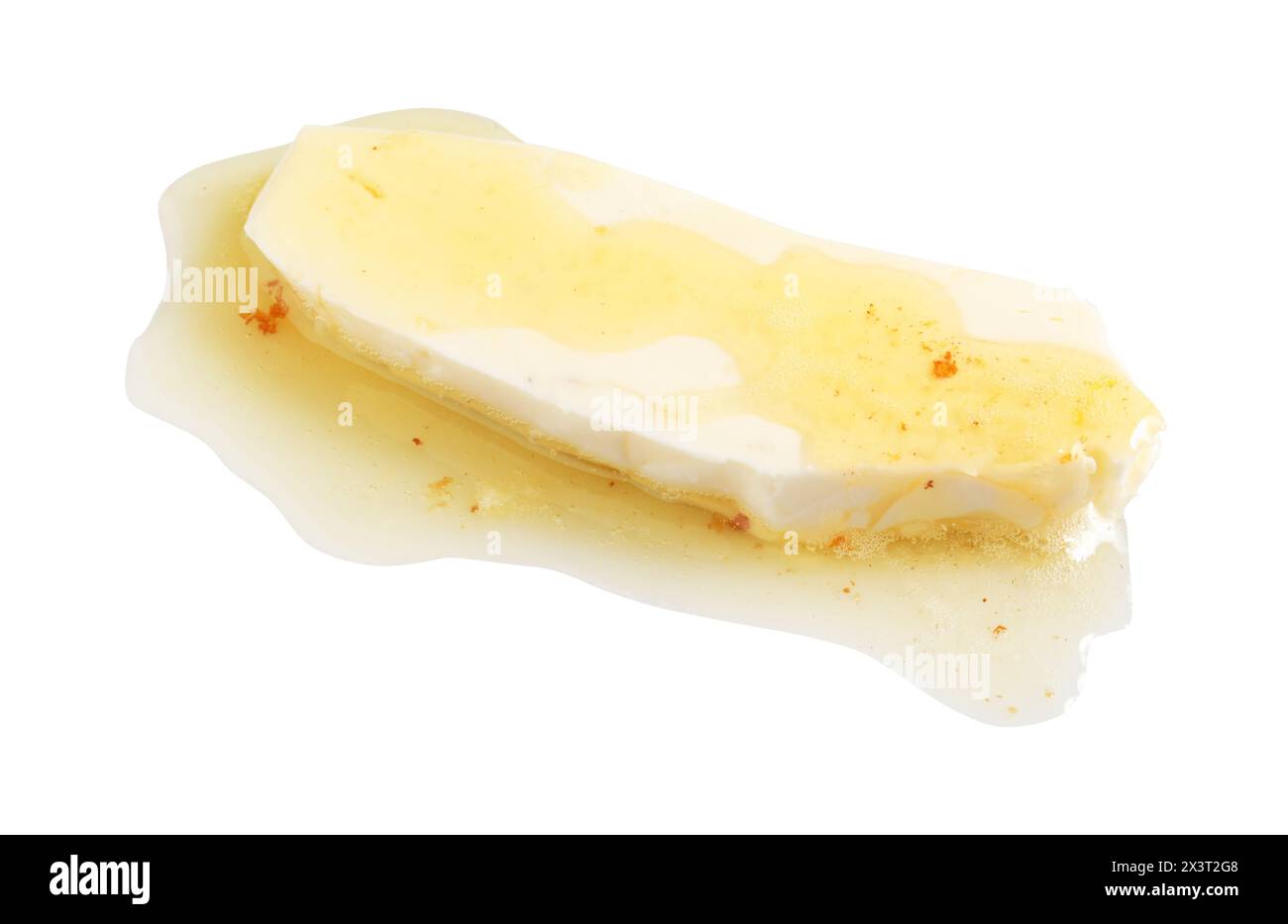 Piece of melting butter on white background Stock Photo - Alamy