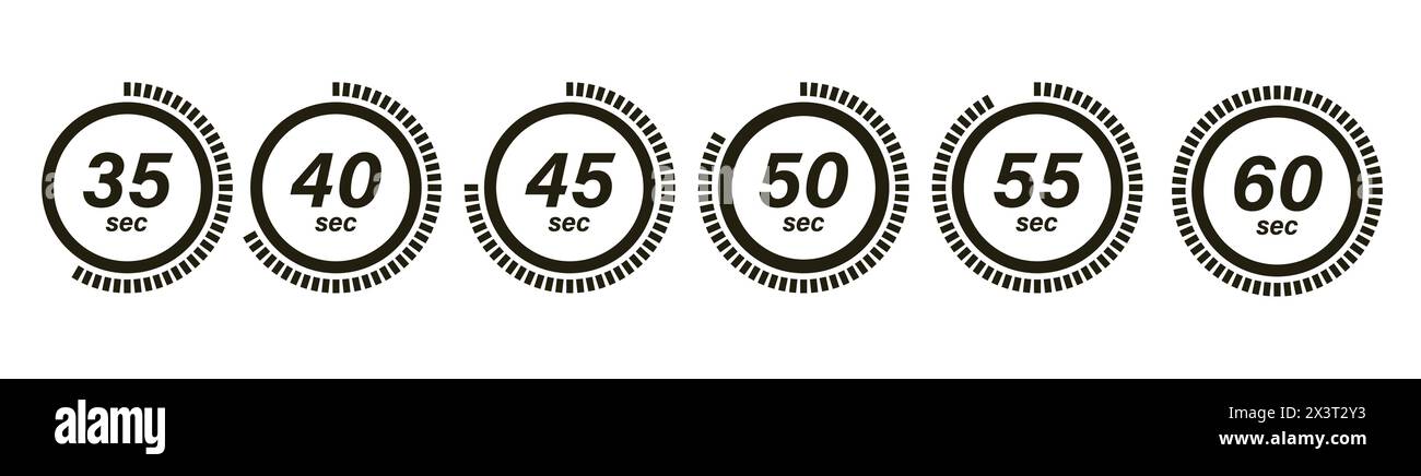 Clock symbols, stopwatch signs, Timer icons Stock Vector Image & Art ...