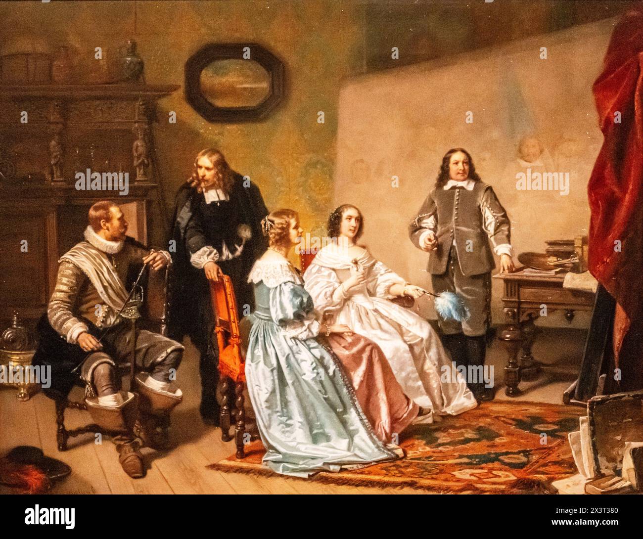 The Princess of Orange Visiting the Work-shop of Bartholomeus van der ...
