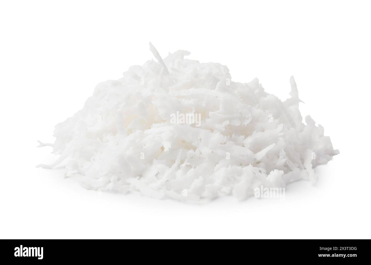 Pile of coconut flakes isolated on white Stock Photo - Alamy