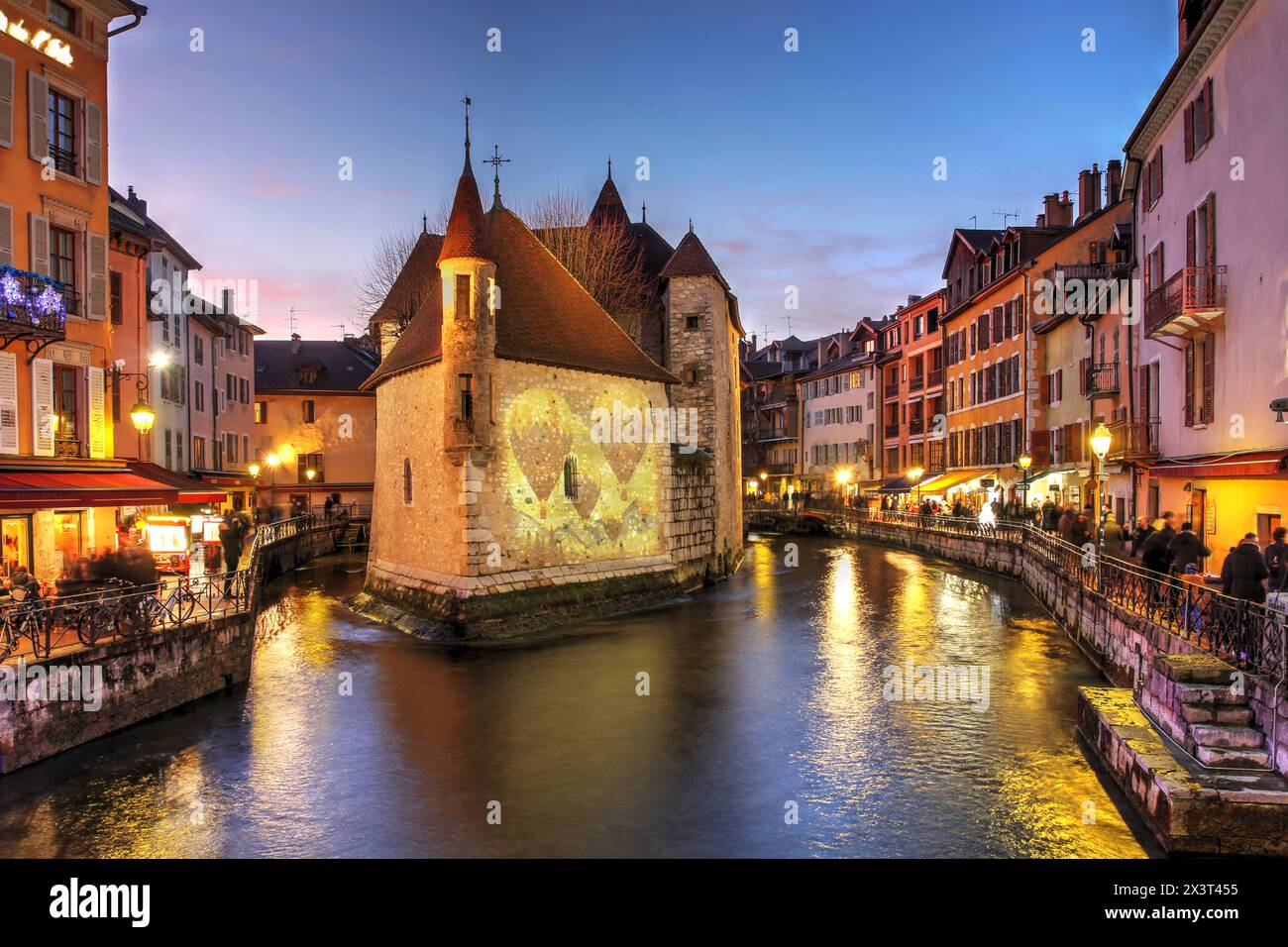 Palais de l'Isle, a 12th century castle on the Thiou river in Annecy ...