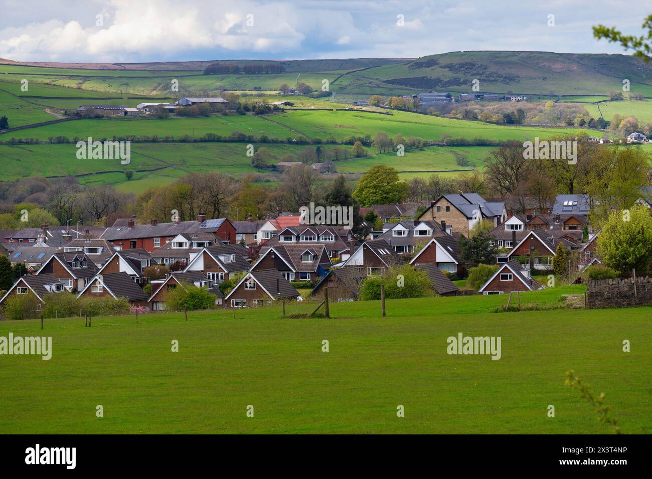 Countryside panoramic image of Edenfield in Greater Manchester Stock ...