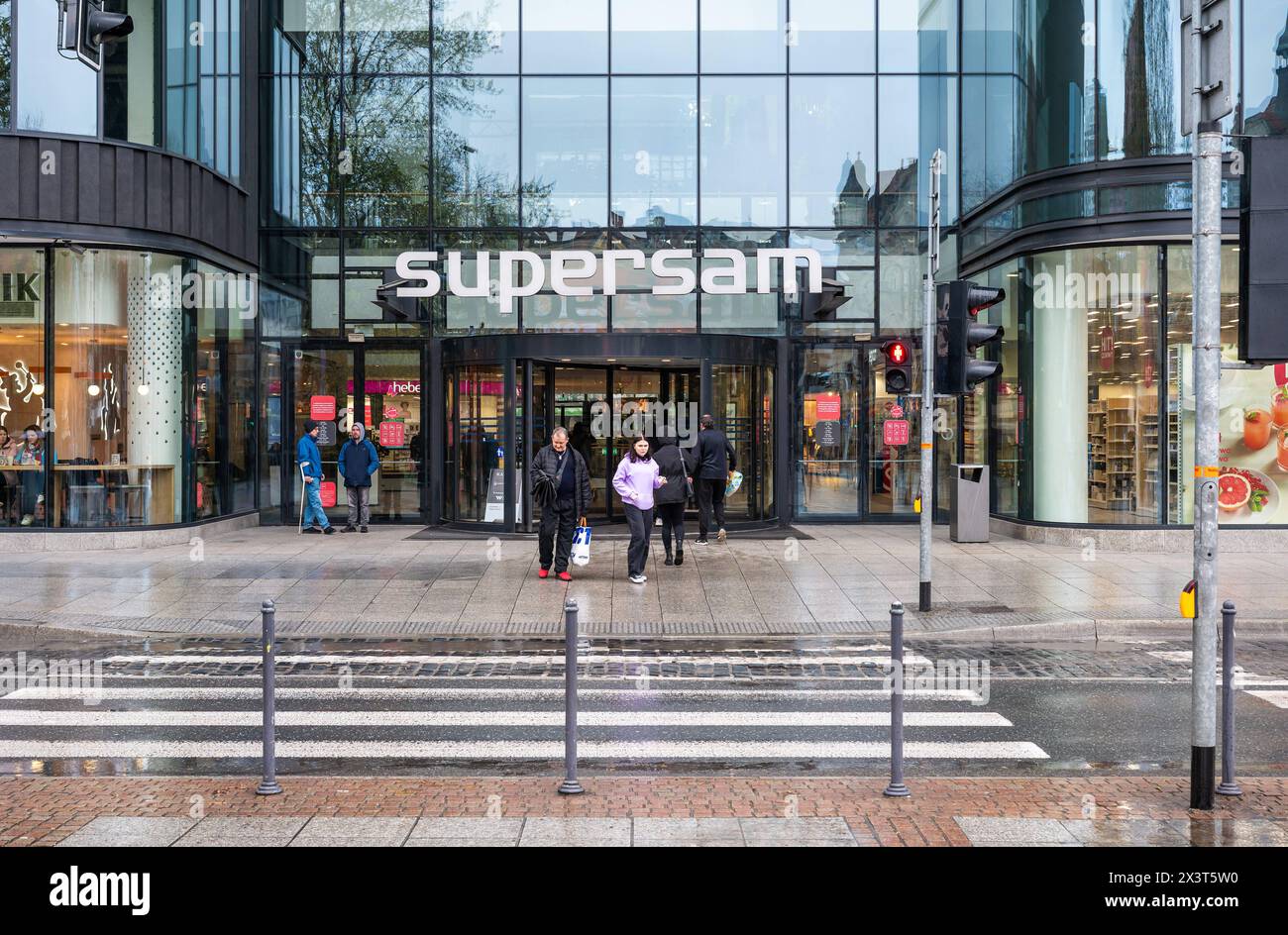 Katowice, Silesian, Poland, March 24, 2024 - Entrance of the Supersam ...