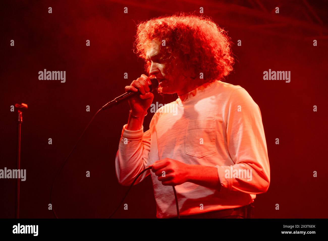 Milano, Italy. 28th Apr, 2024. Jack Sedman of British music duo Seafret ...