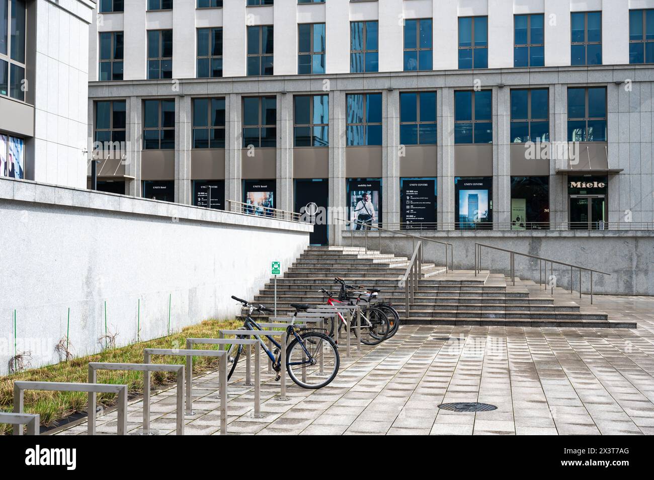 Krakow, Poland, March 25, 2024 - The Unity Tower, a contemporary multi ...