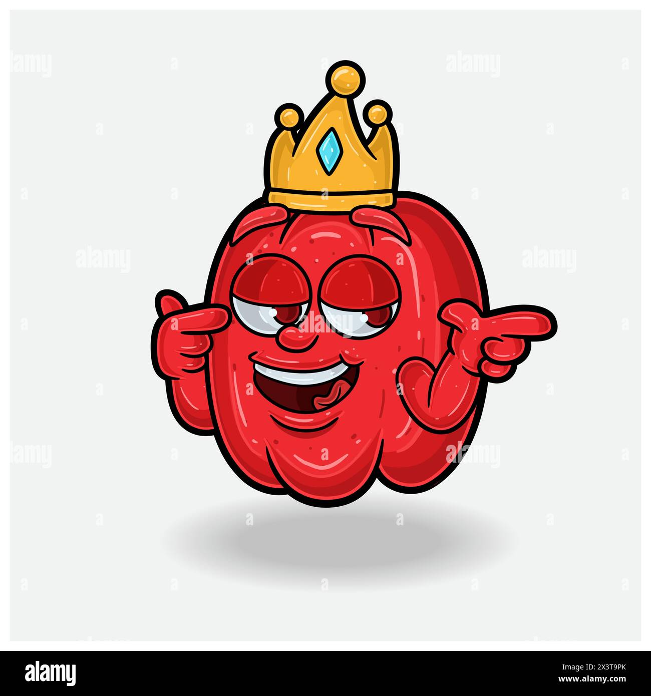 Pepper Mascot Character Cartoon With Smug expression. Vector ...