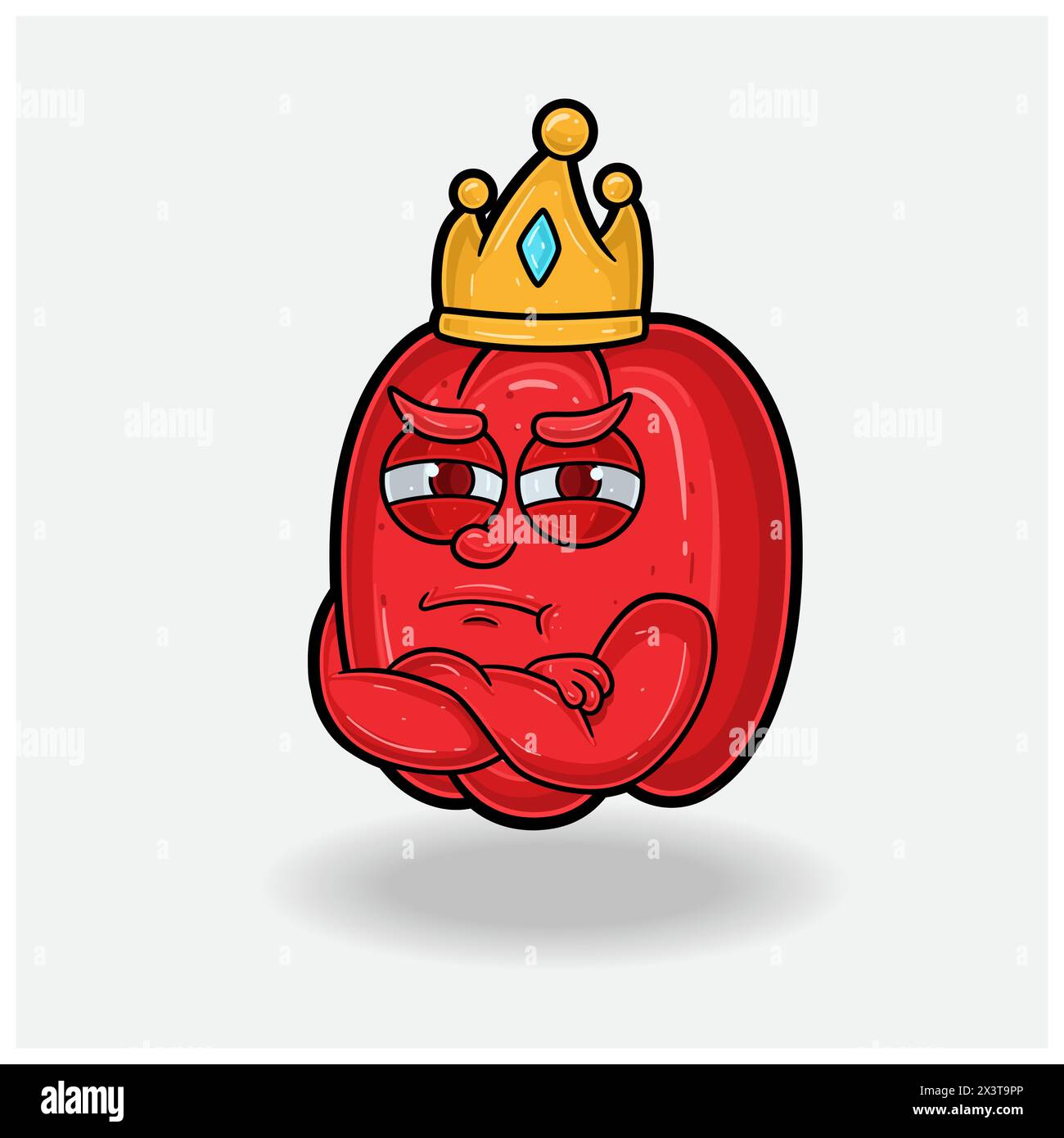 Pepper Mascot Character Cartoon With Jealous expression. Vector ...