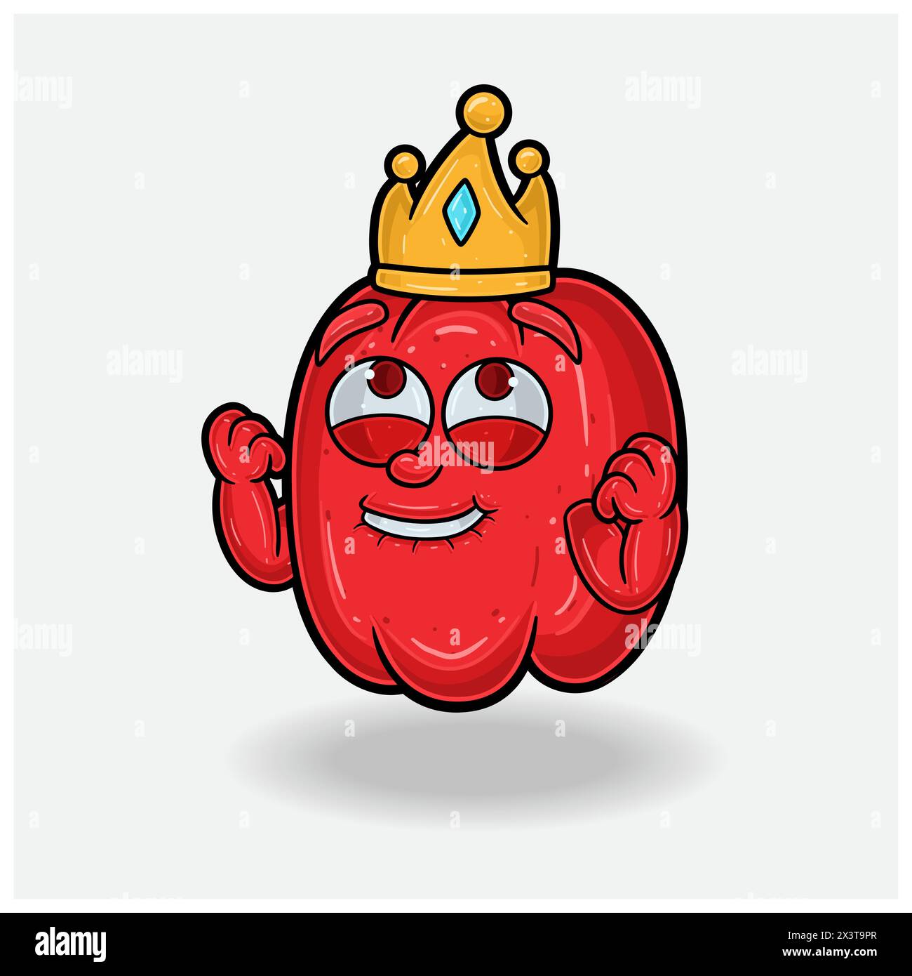 Pepper Mascot Character Cartoon With Happy expression. Vector ...