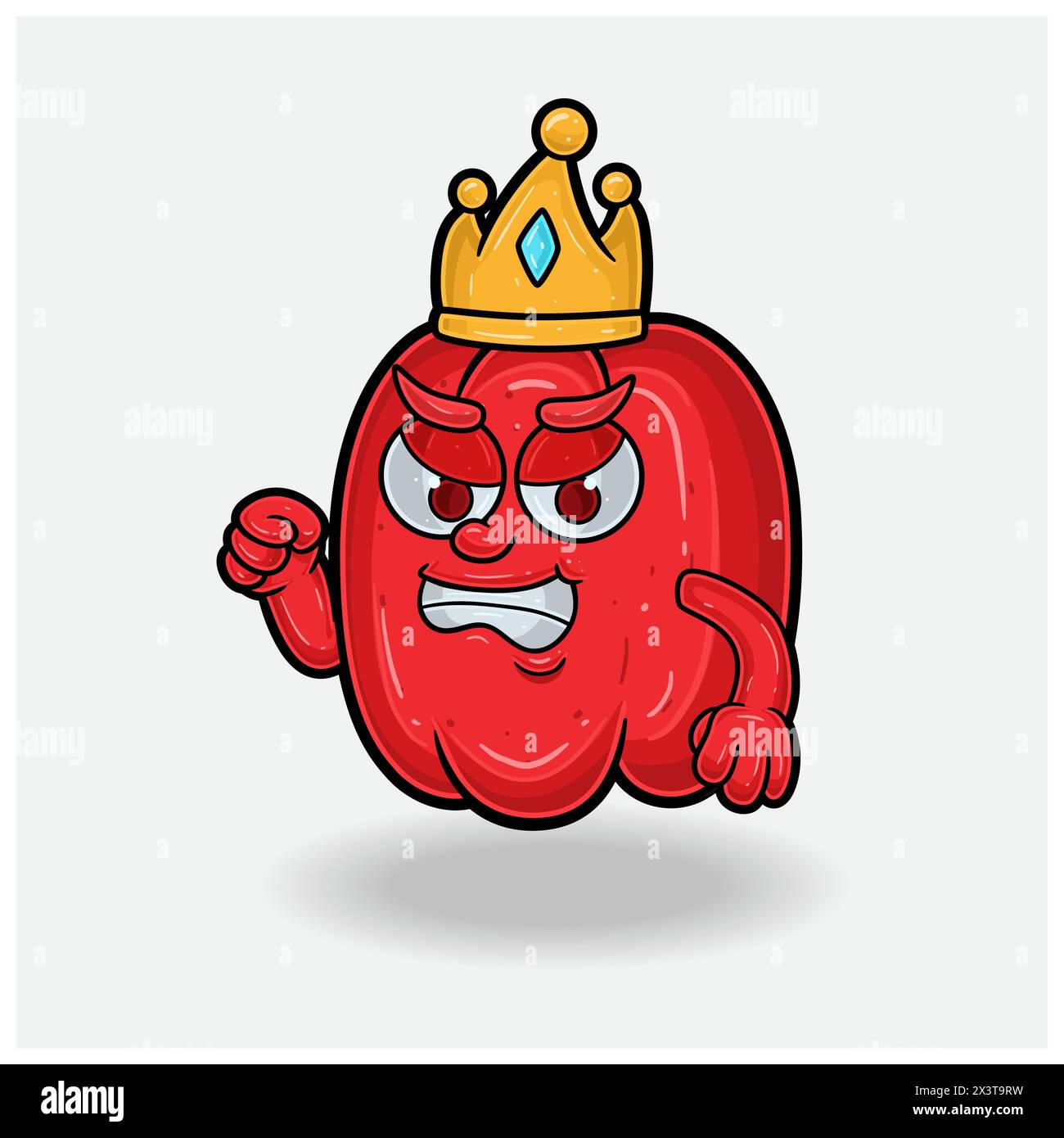 Pepper Mascot Character Cartoon With Angry expression. Vector ...