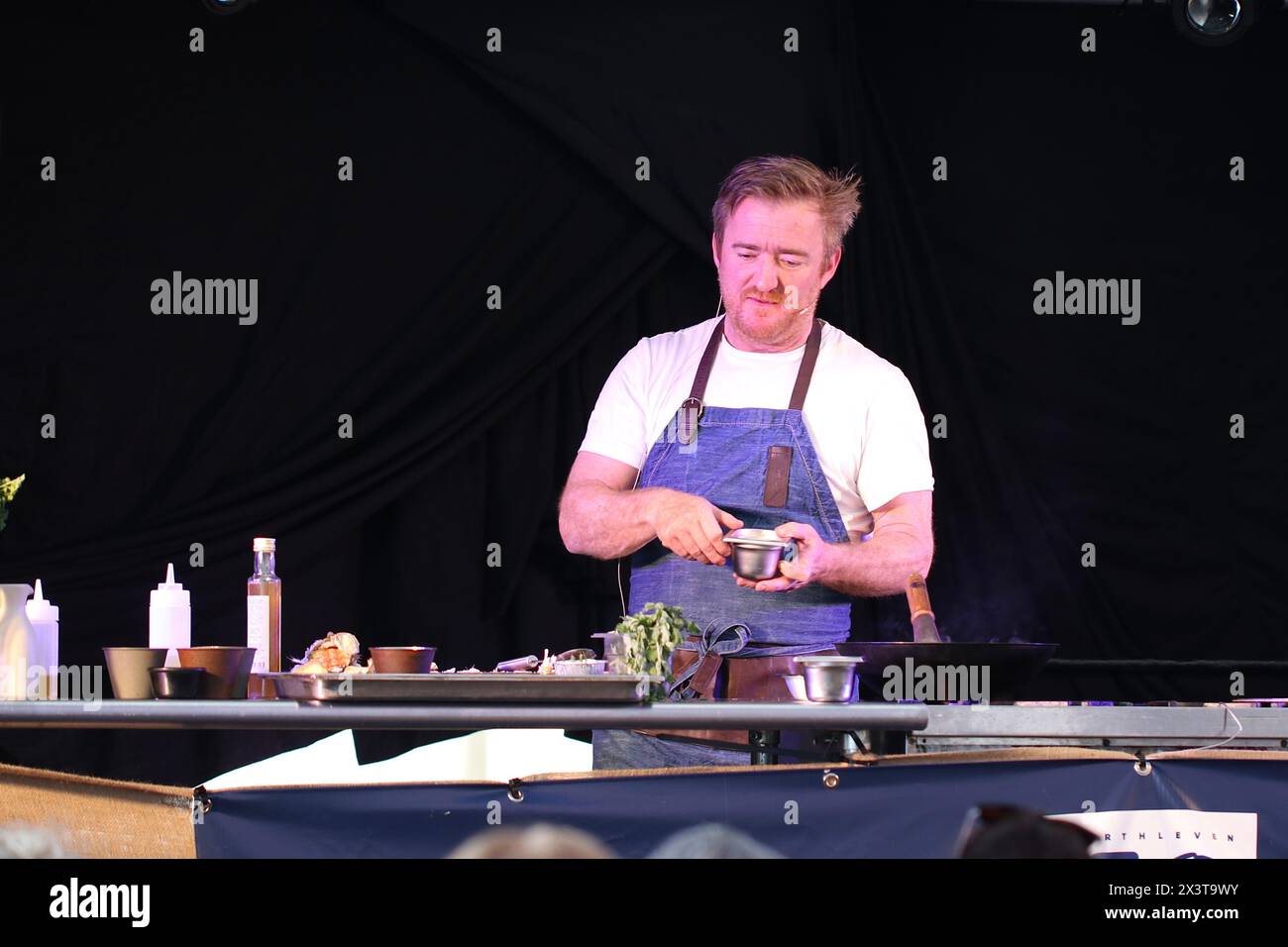 Jack Stein presents a cookery masterclass at the Porthleven Food ...