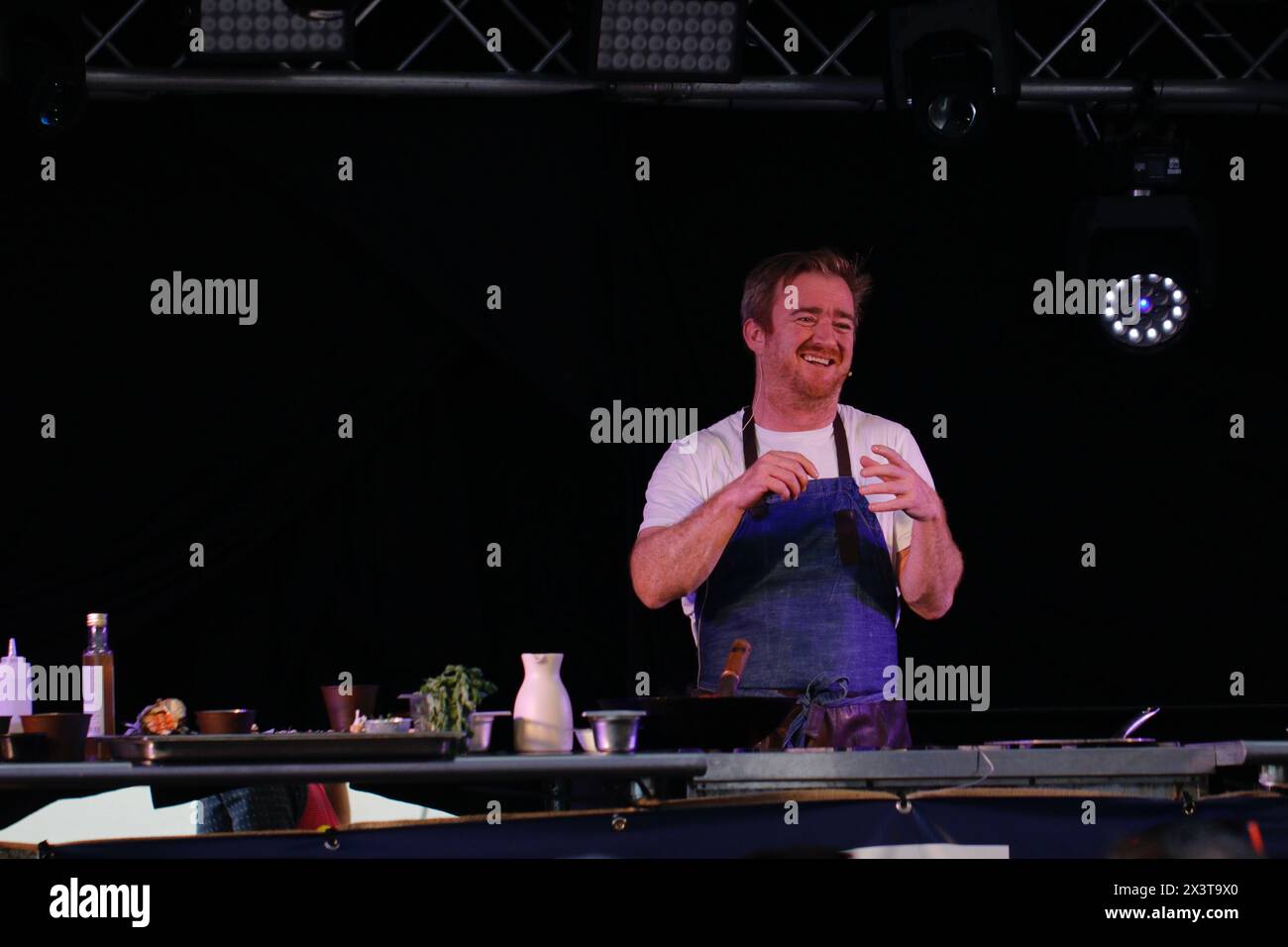 Jack Stein presents a cookery masterclass at the Porthleven Food ...