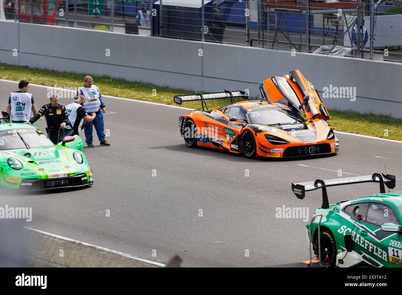 Oschersleben , Germany. 29th April, 2024. Scenic view fast Mercedes BMW ...