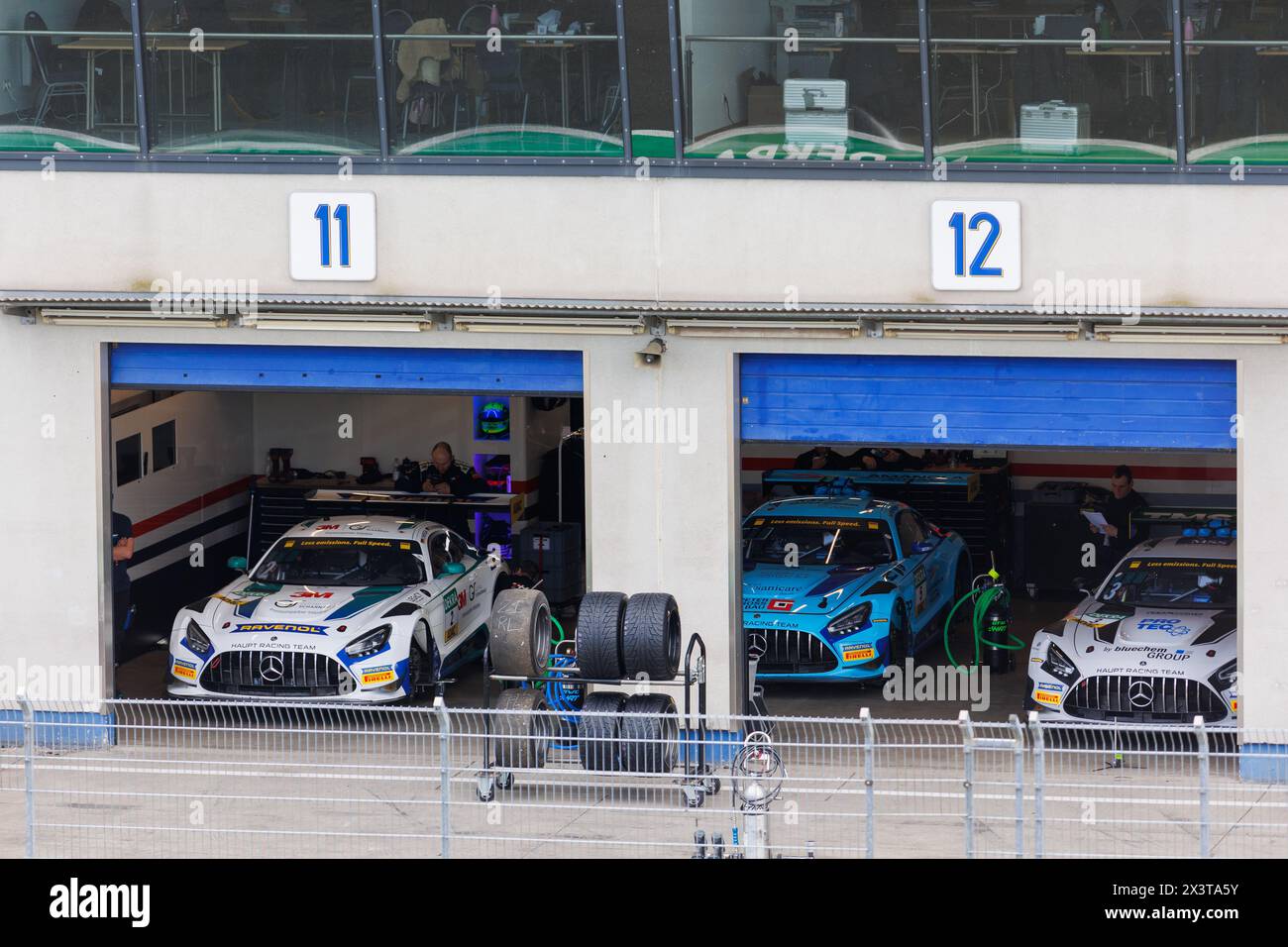 Oschersleben , Germany. 29th April, 2024. Haupt racing team HRT garage ...