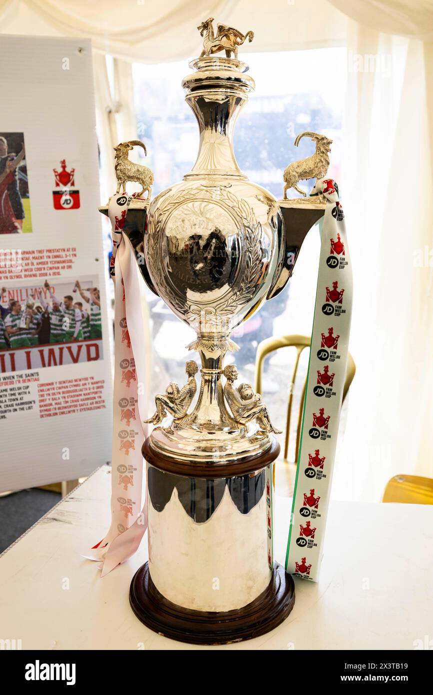Newport, UK. 28th Apr, 2024. Welsh Cup on display. Connahs Quay v The ...