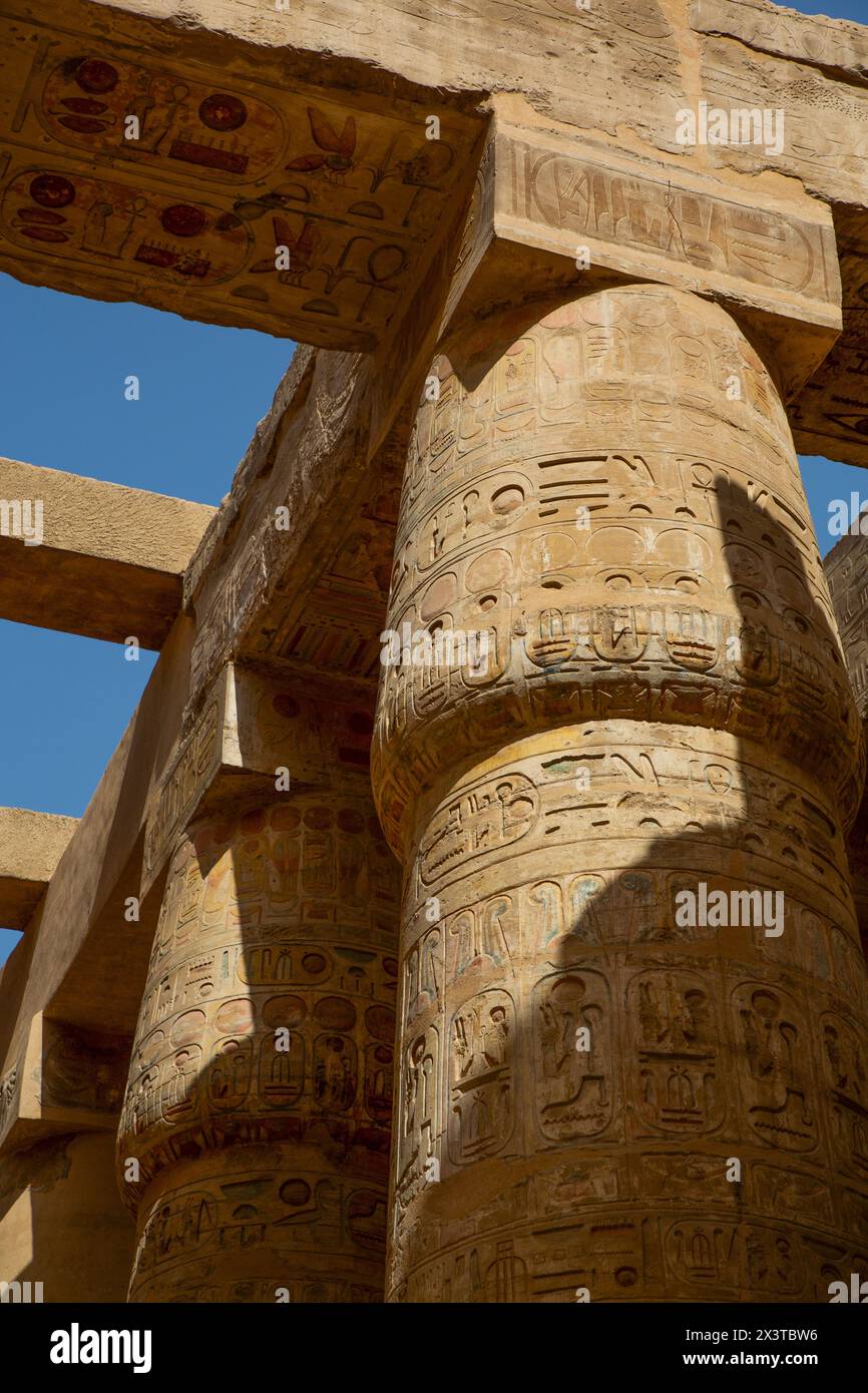 The Great Papyrus Columns, Hypostyle, Karnak Temple Complex, UNESCO ...