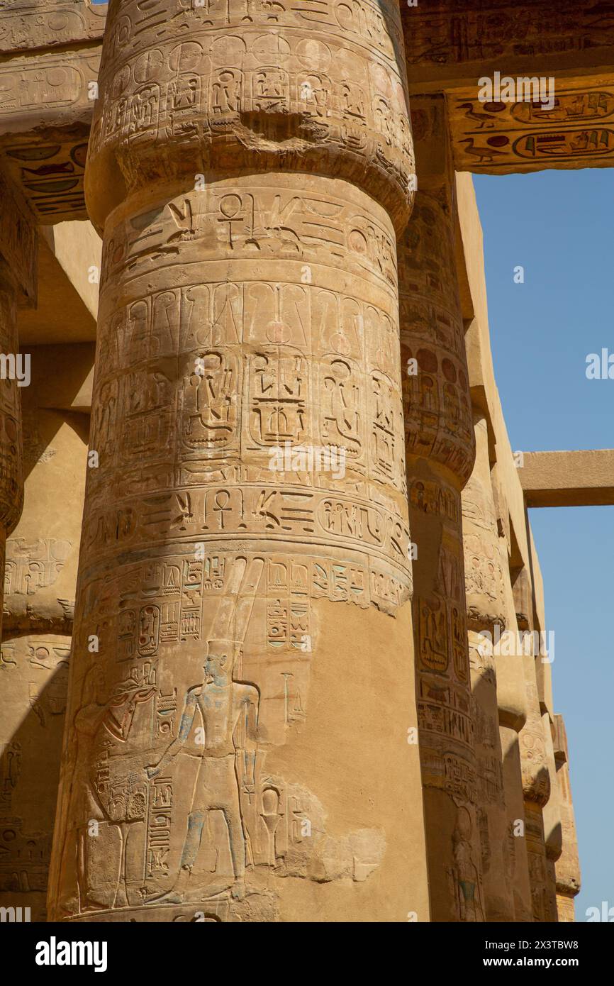 The Great Papyrus Columns, Hypostyle, Karnak Temple Complex, UNESCO ...